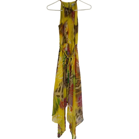 Cache | Dresses | Cach Size 2 Handkerchief Midi Dress In Yellow With ...